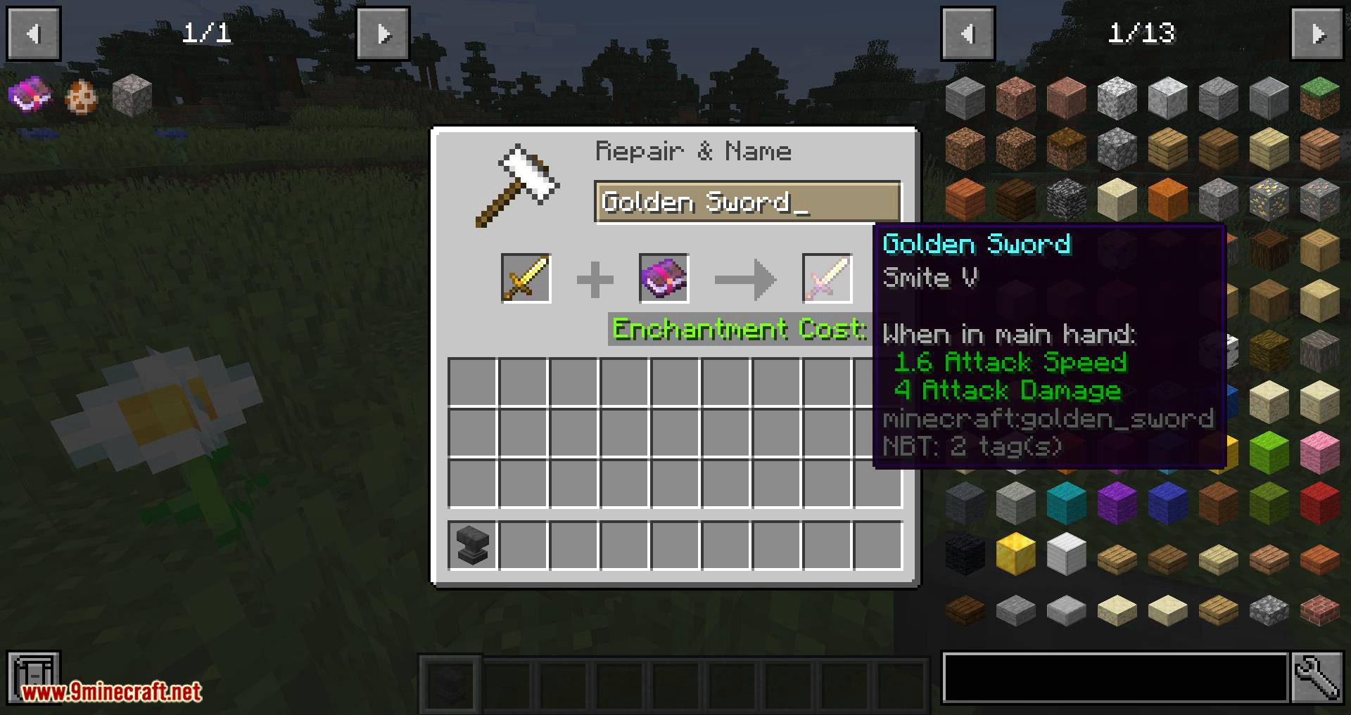 Anvil Tweaks Mod - 1Minecraft