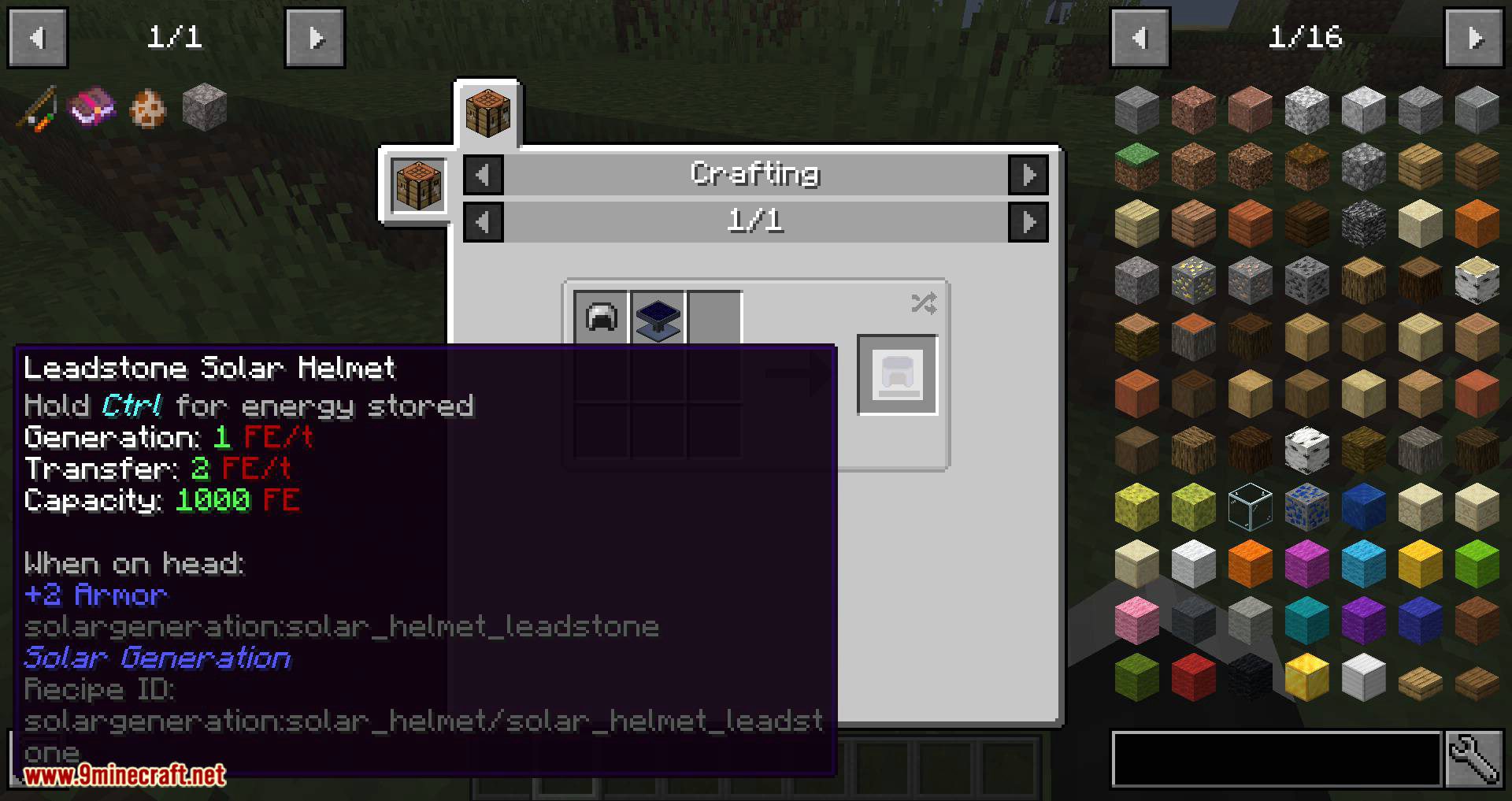 Solar Generation Mod - 1Minecraft