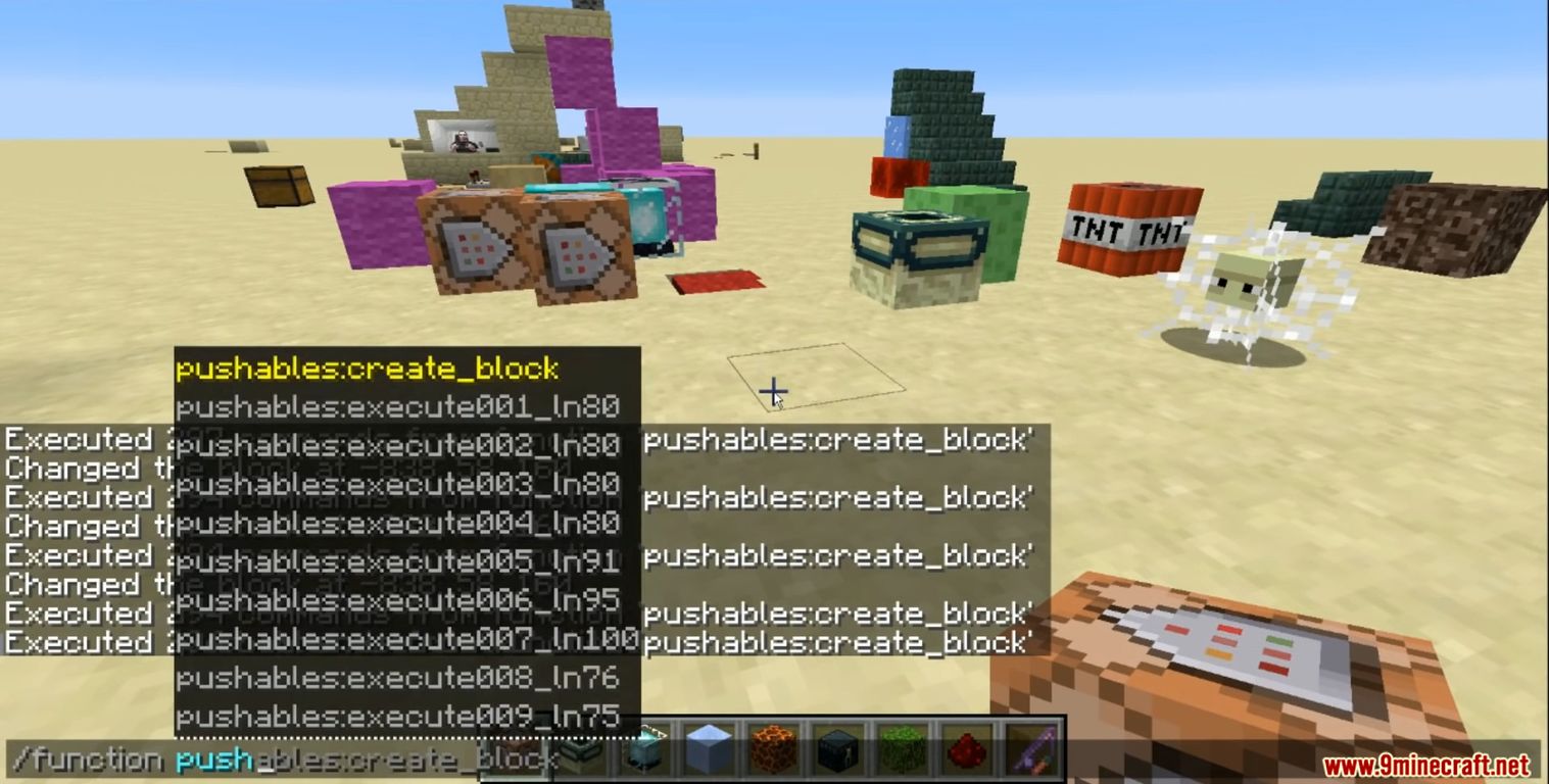 Pushable Blocks Data Pack - 1Minecraft