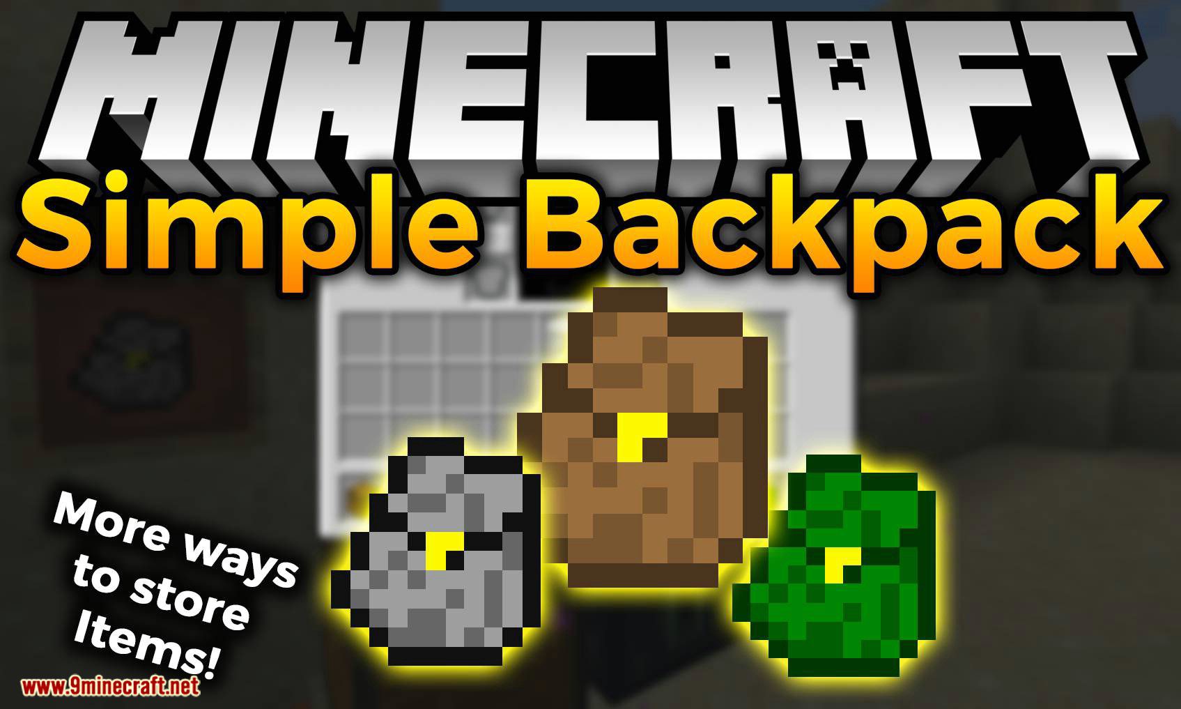 Simple Backpack Mod - 1Minecraft
