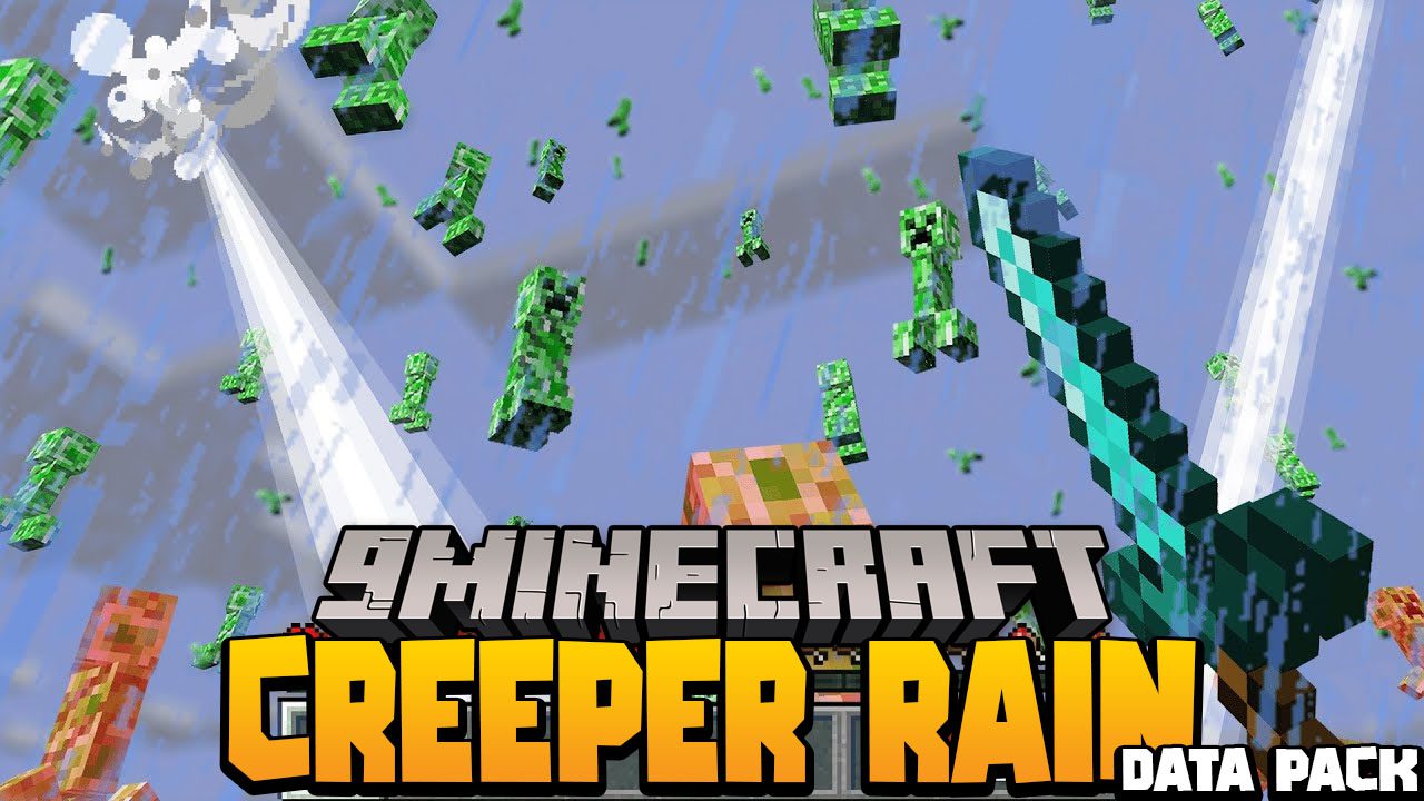 Creeper Rain Data Pack - 1Minecraft