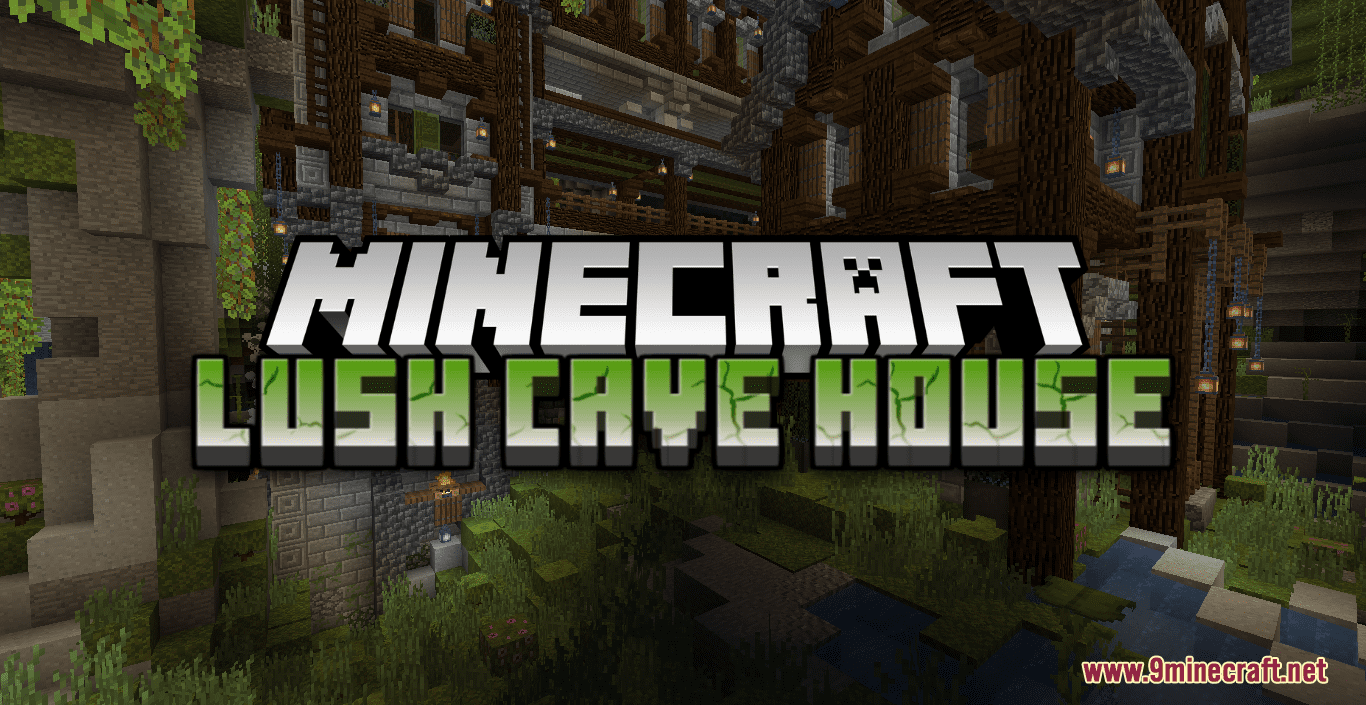 Lush Cave House Map - 1Minecraft