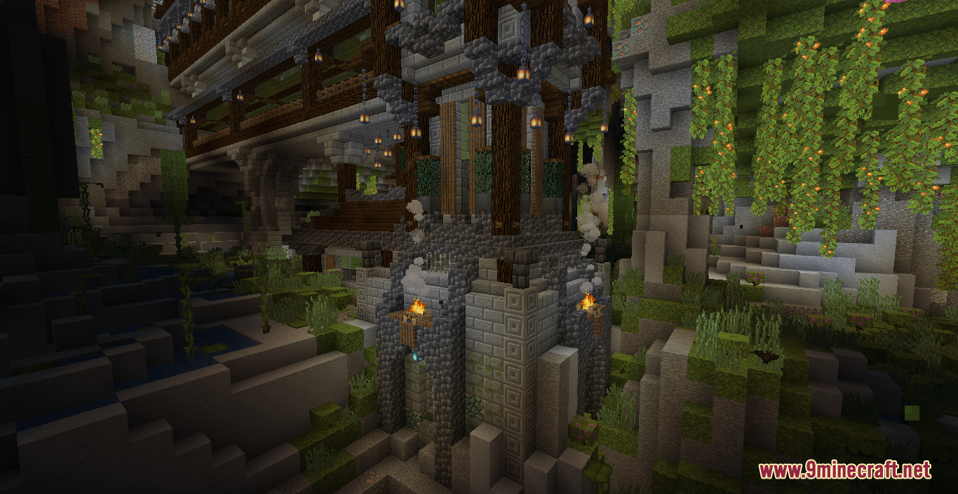 Lush Cave House Map - 1Minecraft Lush Cave House Map - 1Minecraft