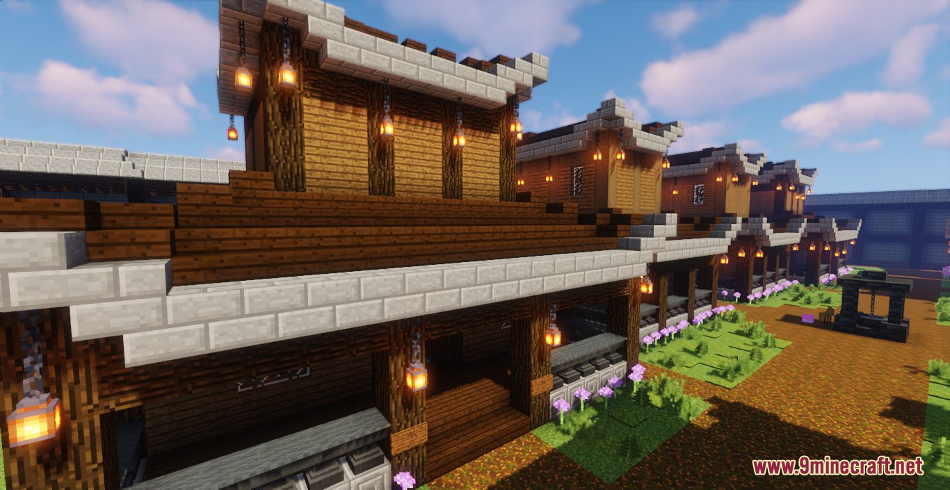 Medieval Japanese Town Map - 1Minecraft