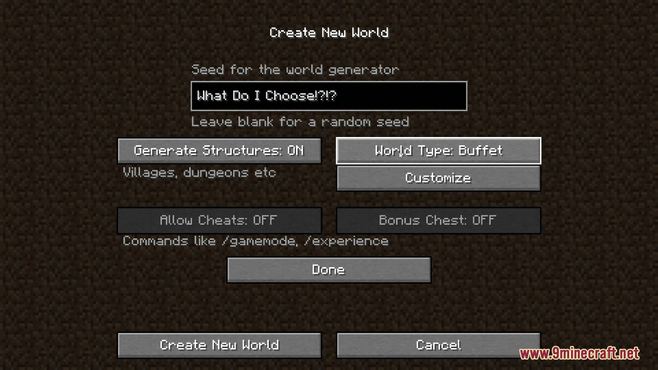 Default World Type Mod - 1Minecraft