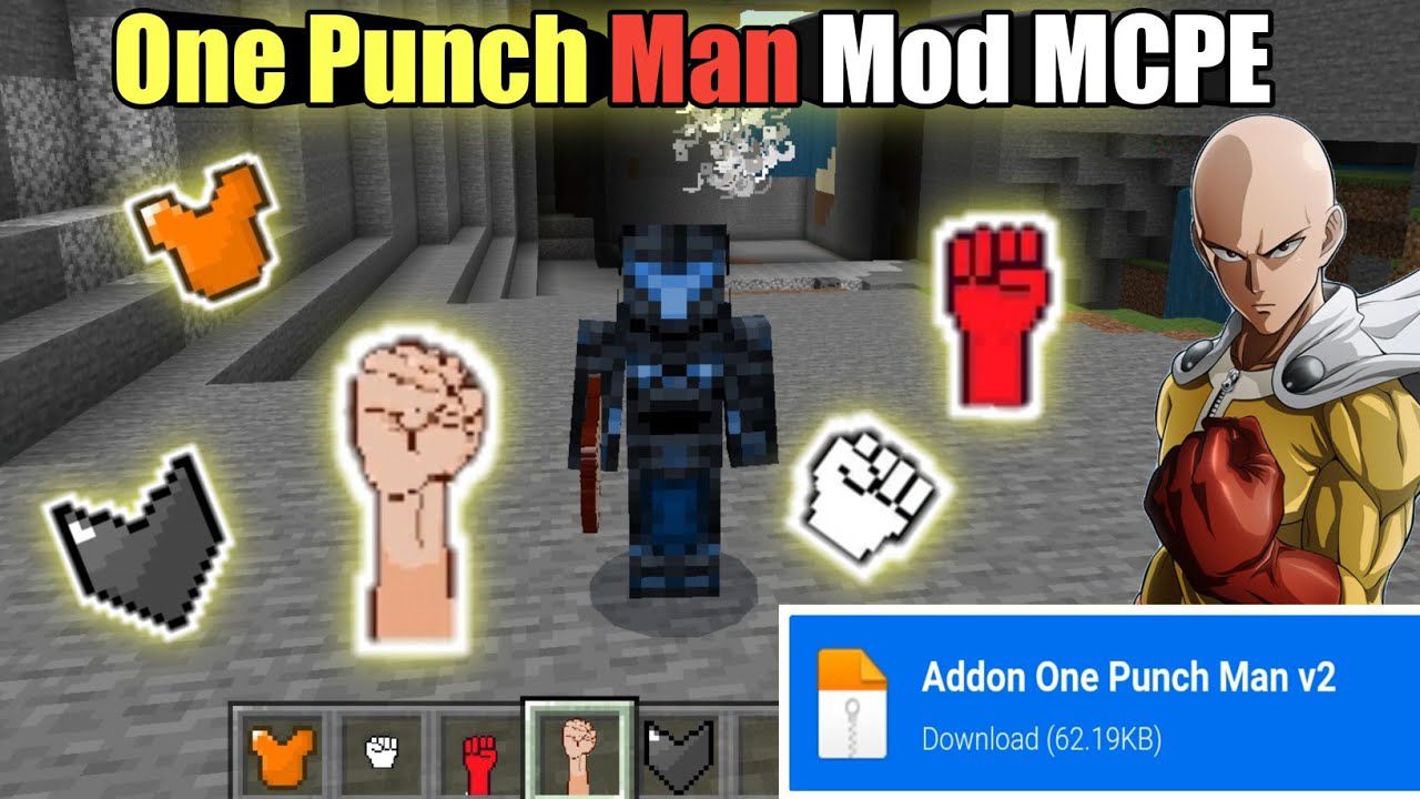 One Punch Man Addon Mcpe - 1Minecraft