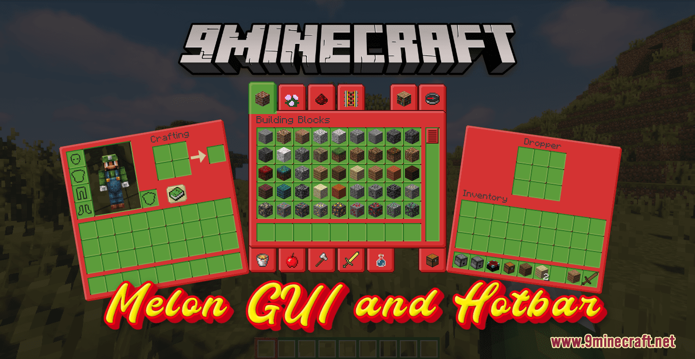 Melon Gui And Hotbar Resource Pack - 1Minecraft