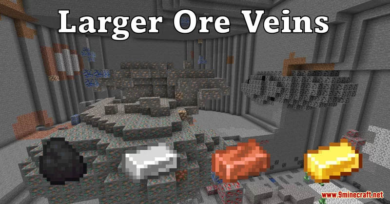 Bigger Ore Veins Data Pack - 1Minecraft