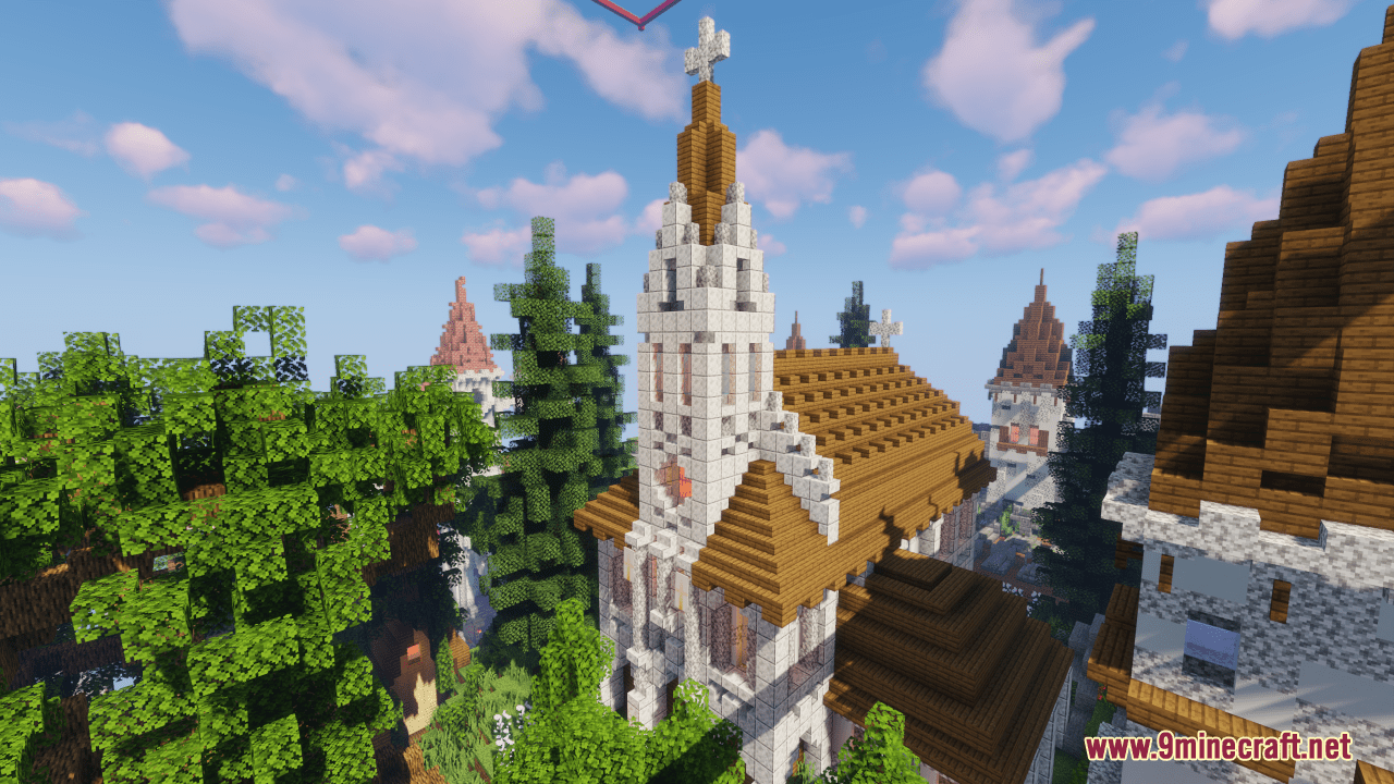 Medieval Castle With Market Map - 1Minecraft