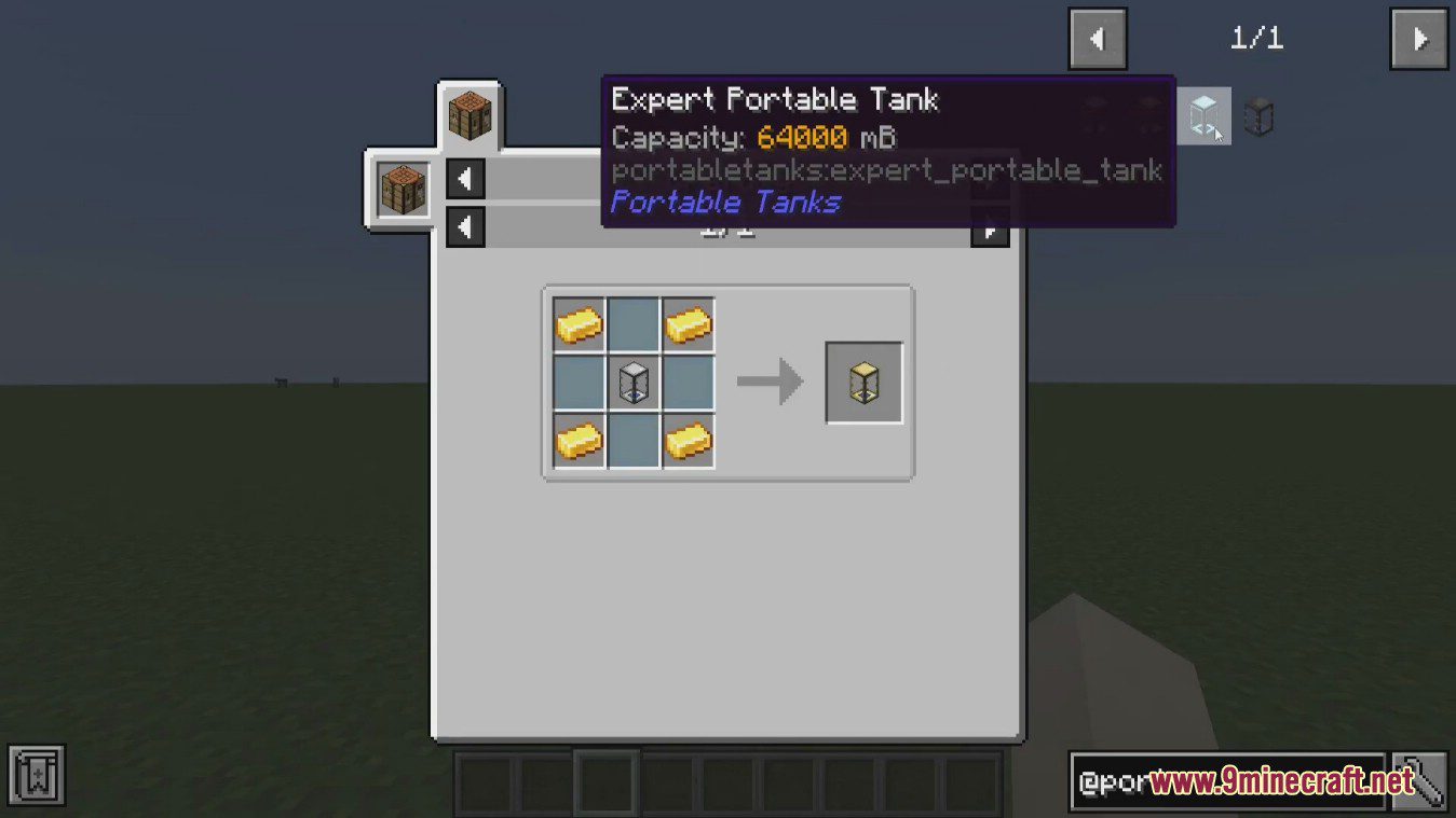 Portable Tanks Mod - 1Minecraft