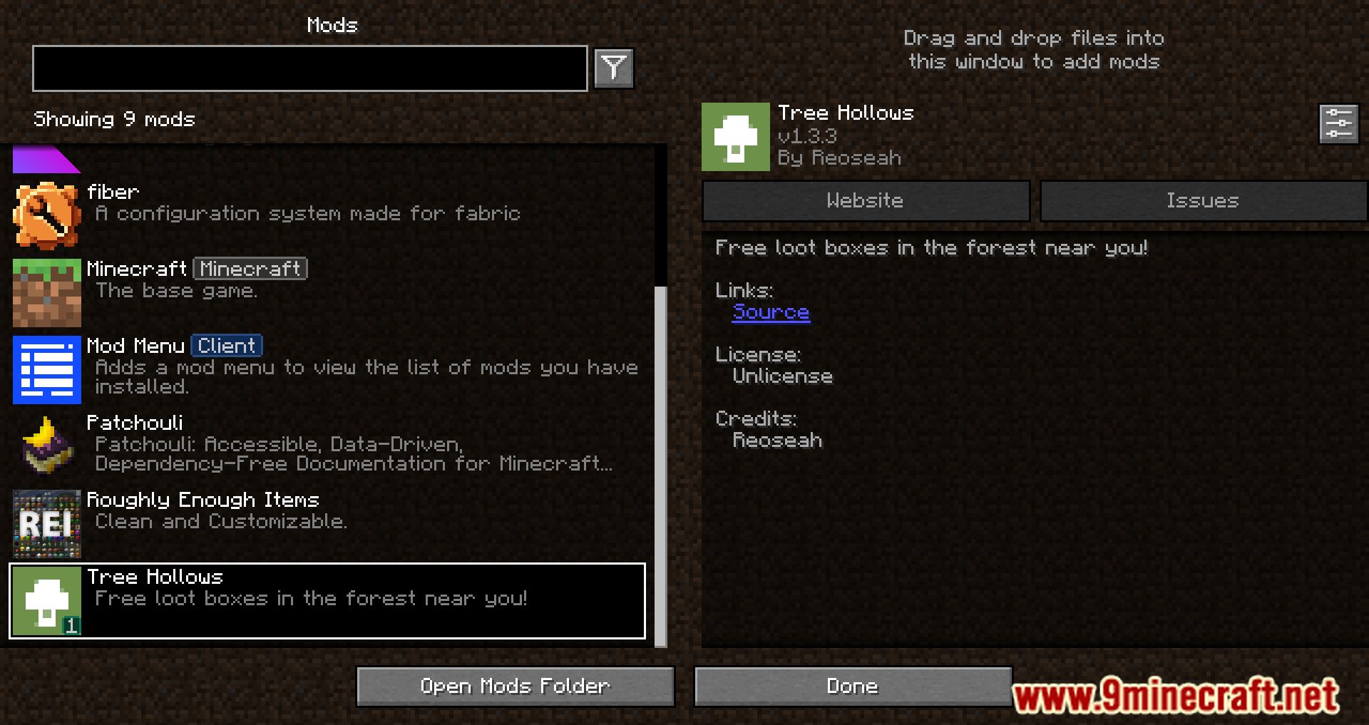Tree Hollows Mod - 1Minecraft