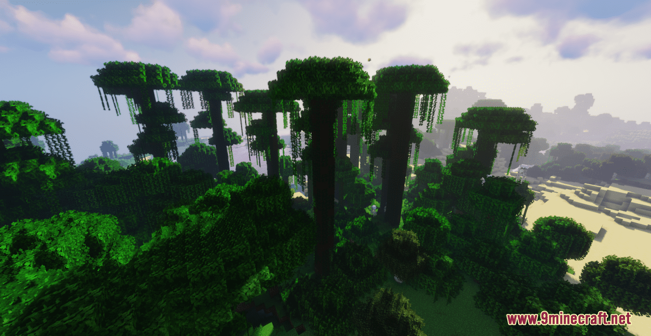 Jerms Better Leaves Add On Resource Pack - 1Minecraft