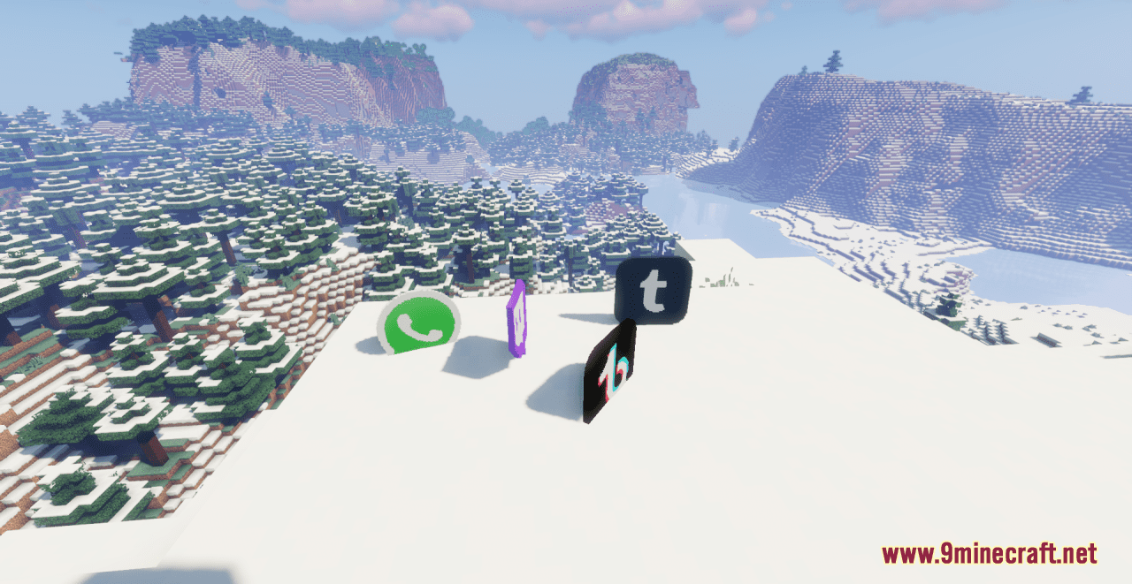 Social Media Icons Resource Pack - 1Minecraft