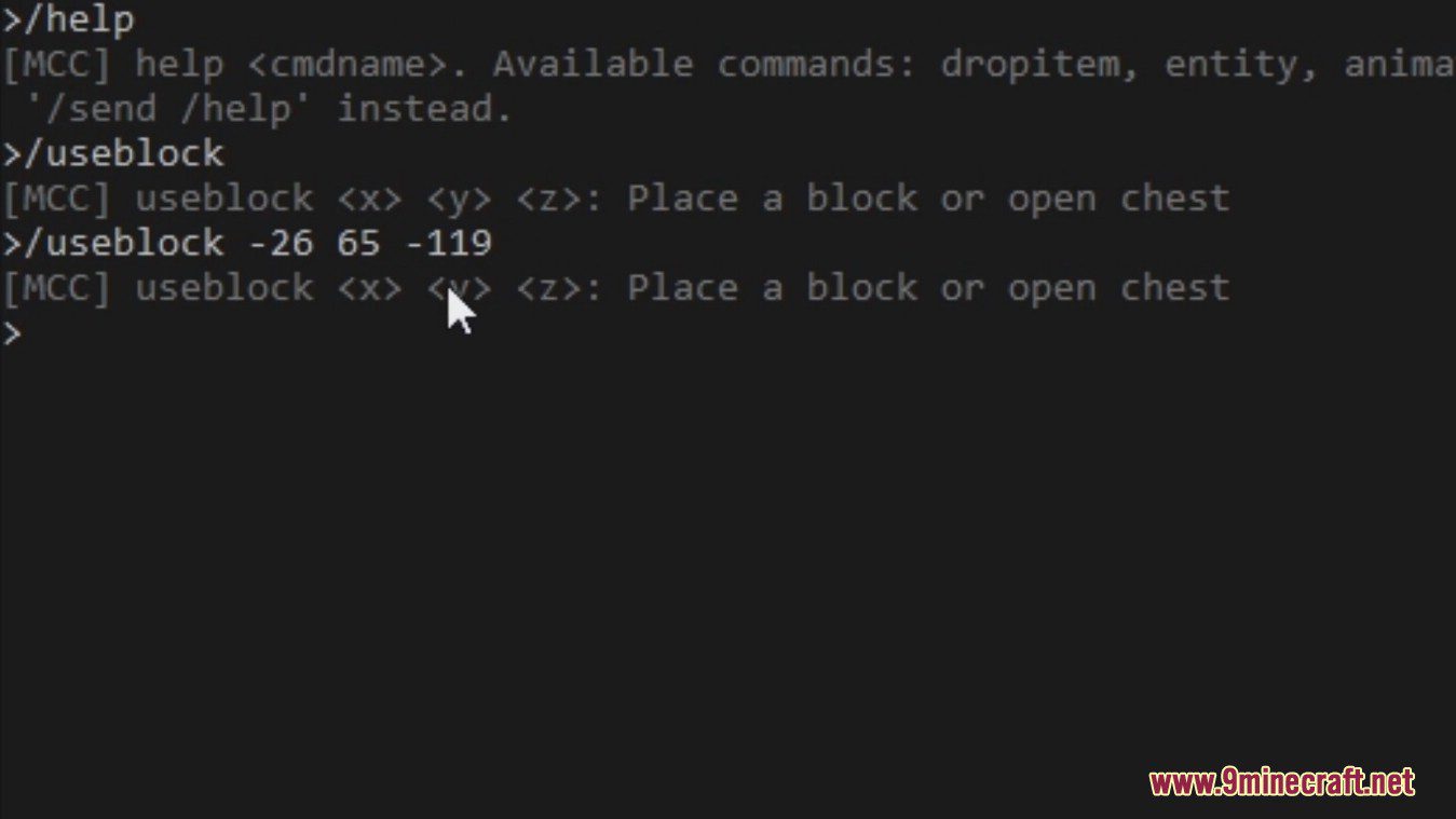 Minecraft Console Client - 1Minecraft