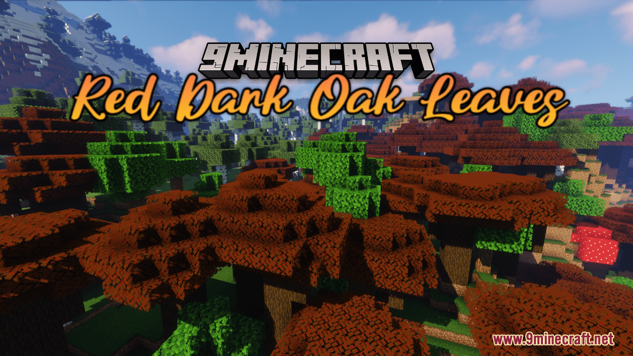 Red Dark Oak Leaves Resource Pack - 1Minecraft