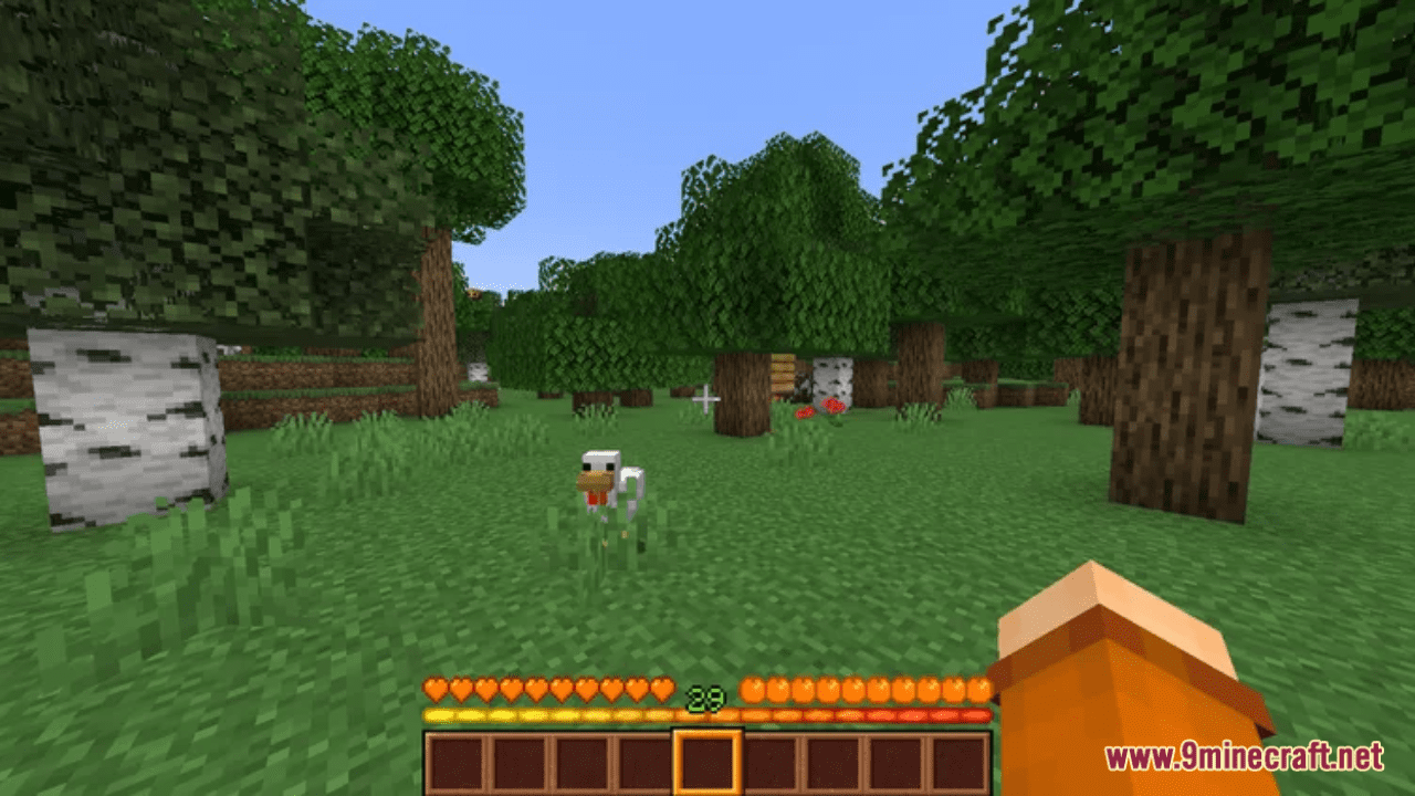 Orange Hotbar Resource Pack - 1Minecraft