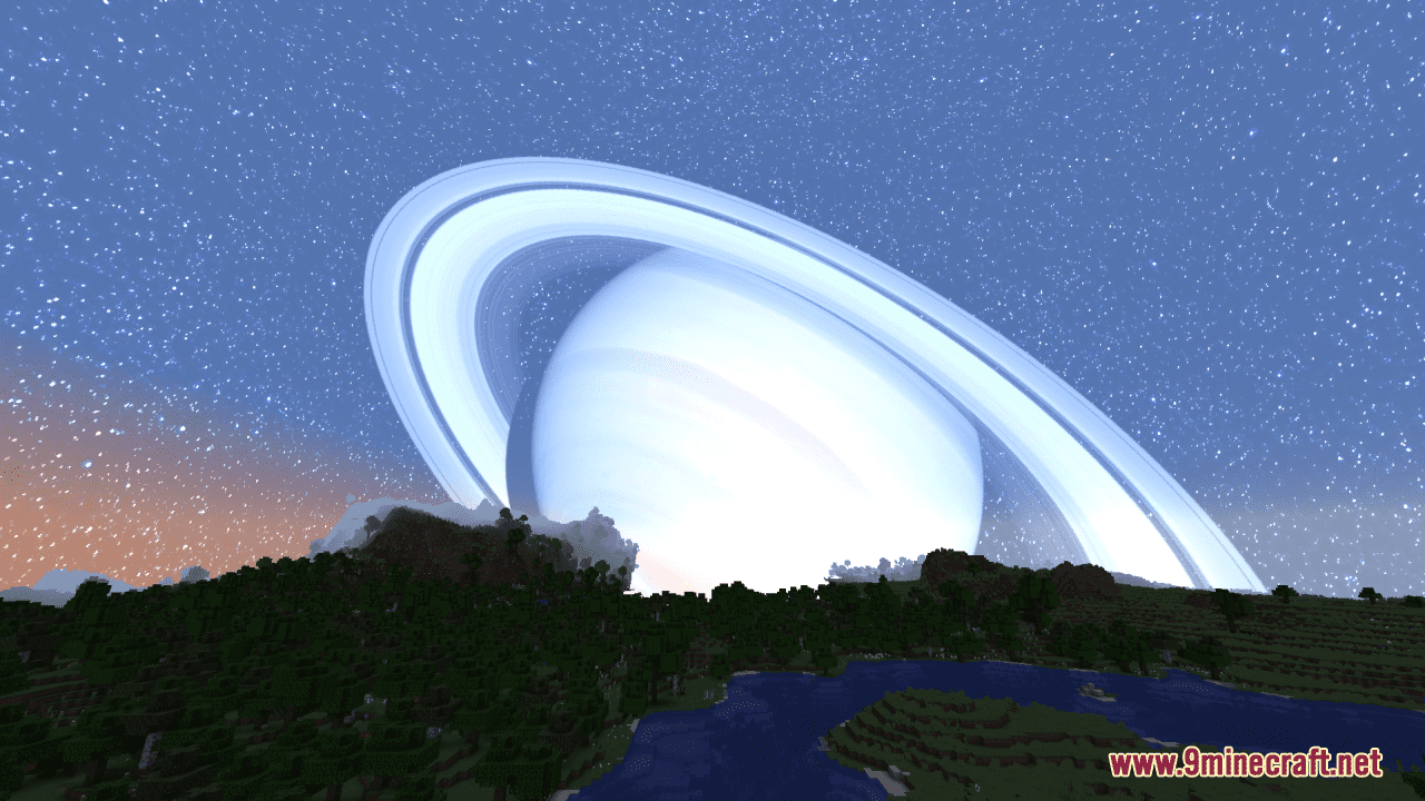 Starry Saturn Sky Resource Pack - 1Minecraft
