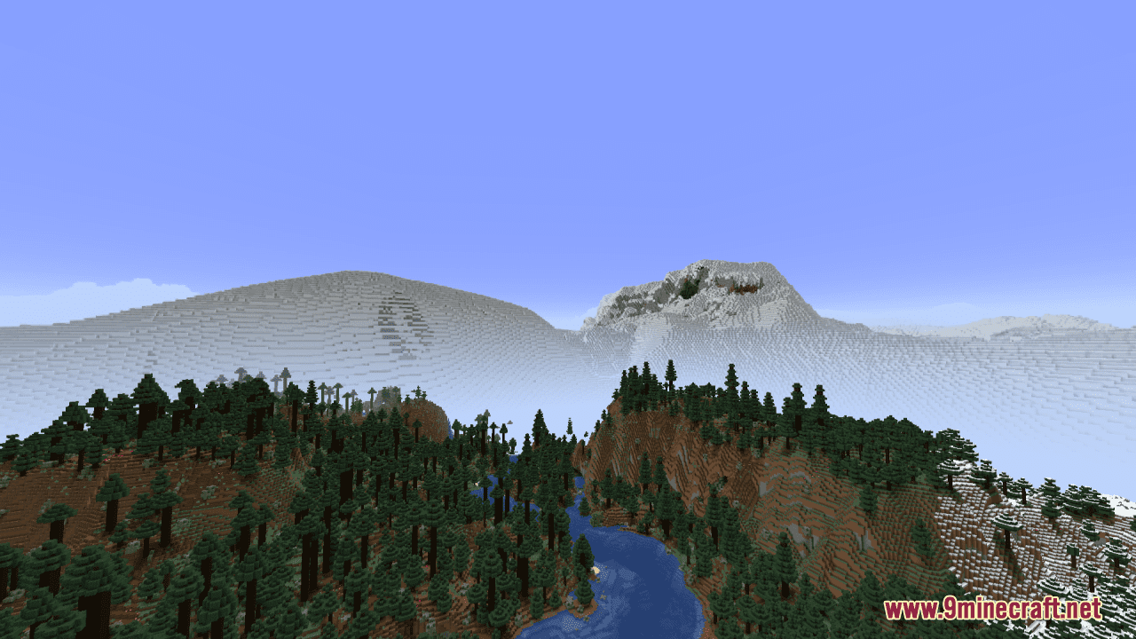 Immersive Skybox Snowy Mountains Resource Pack - 1Minecraft