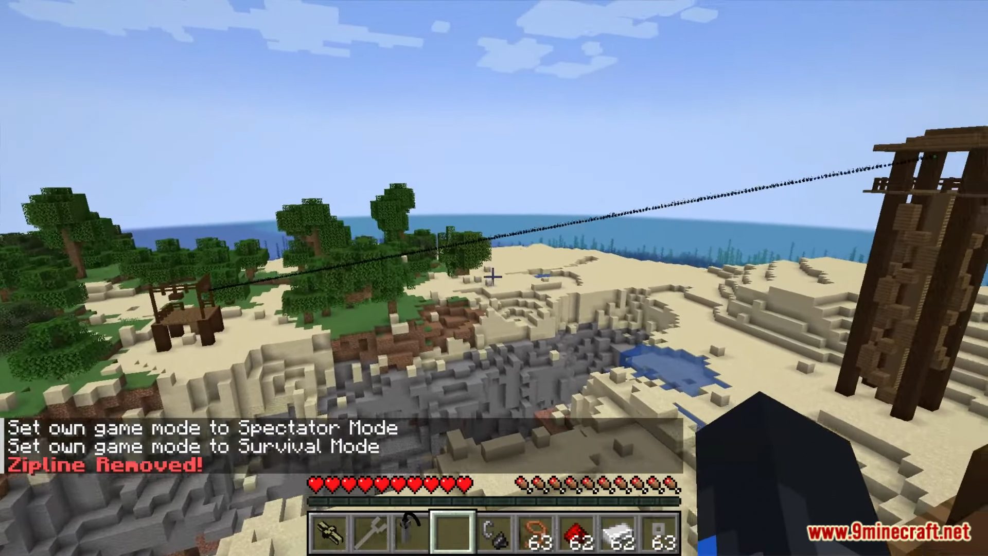 Ziplines Data Pack - 1Minecraft