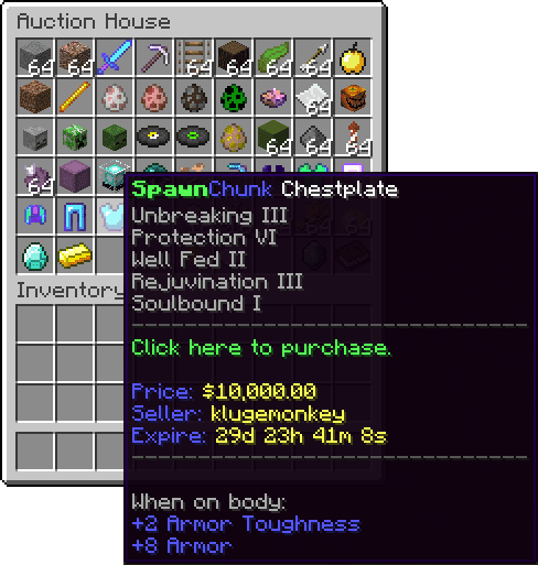 Auction House Plugin - 1Minecraft