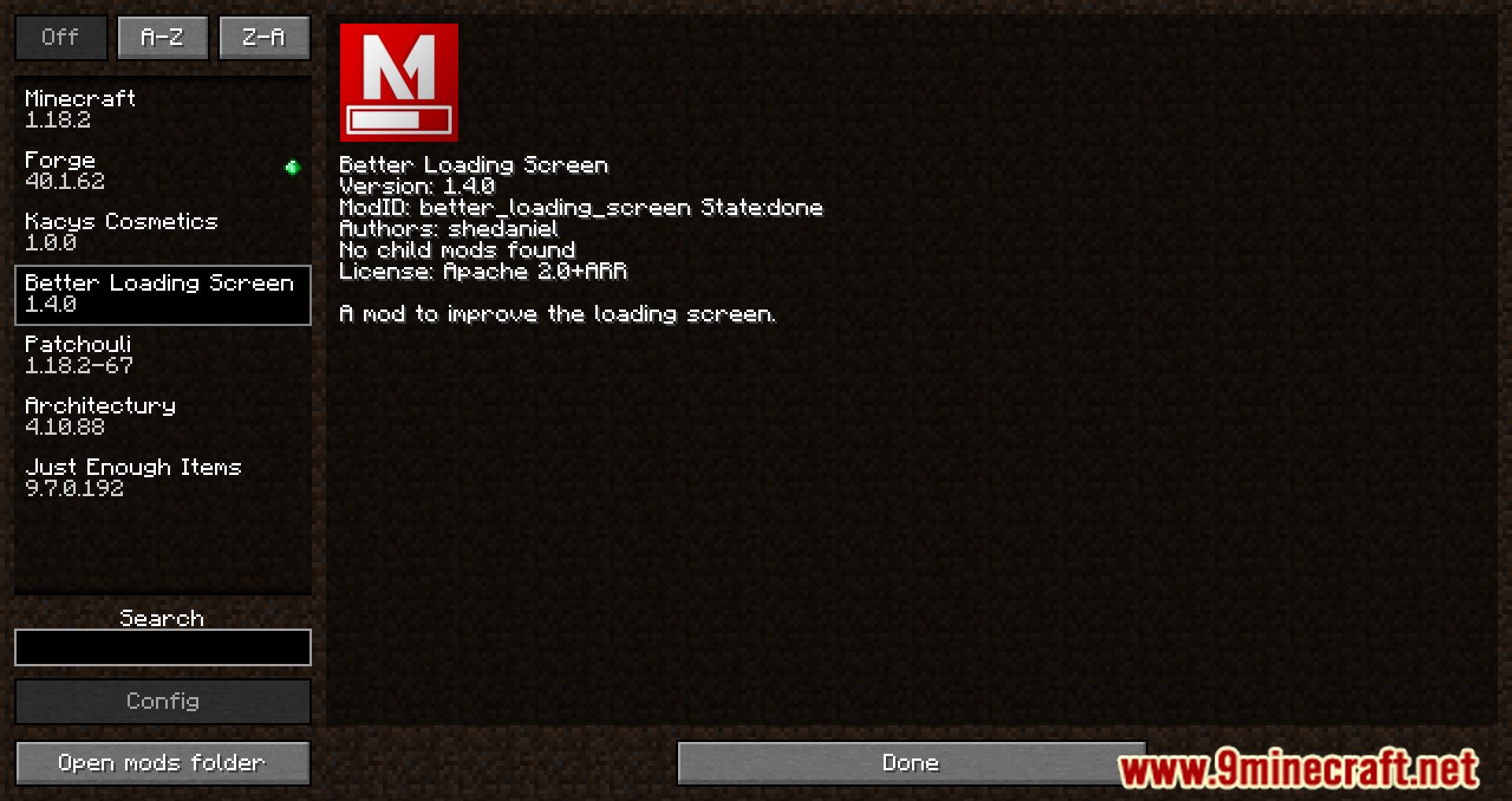 Shedaniel Better Loading Screen Mod - 1Minecraft