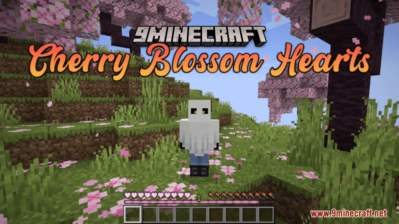Cherry Blossom Hearts Resource Pack - 1Minecraft
