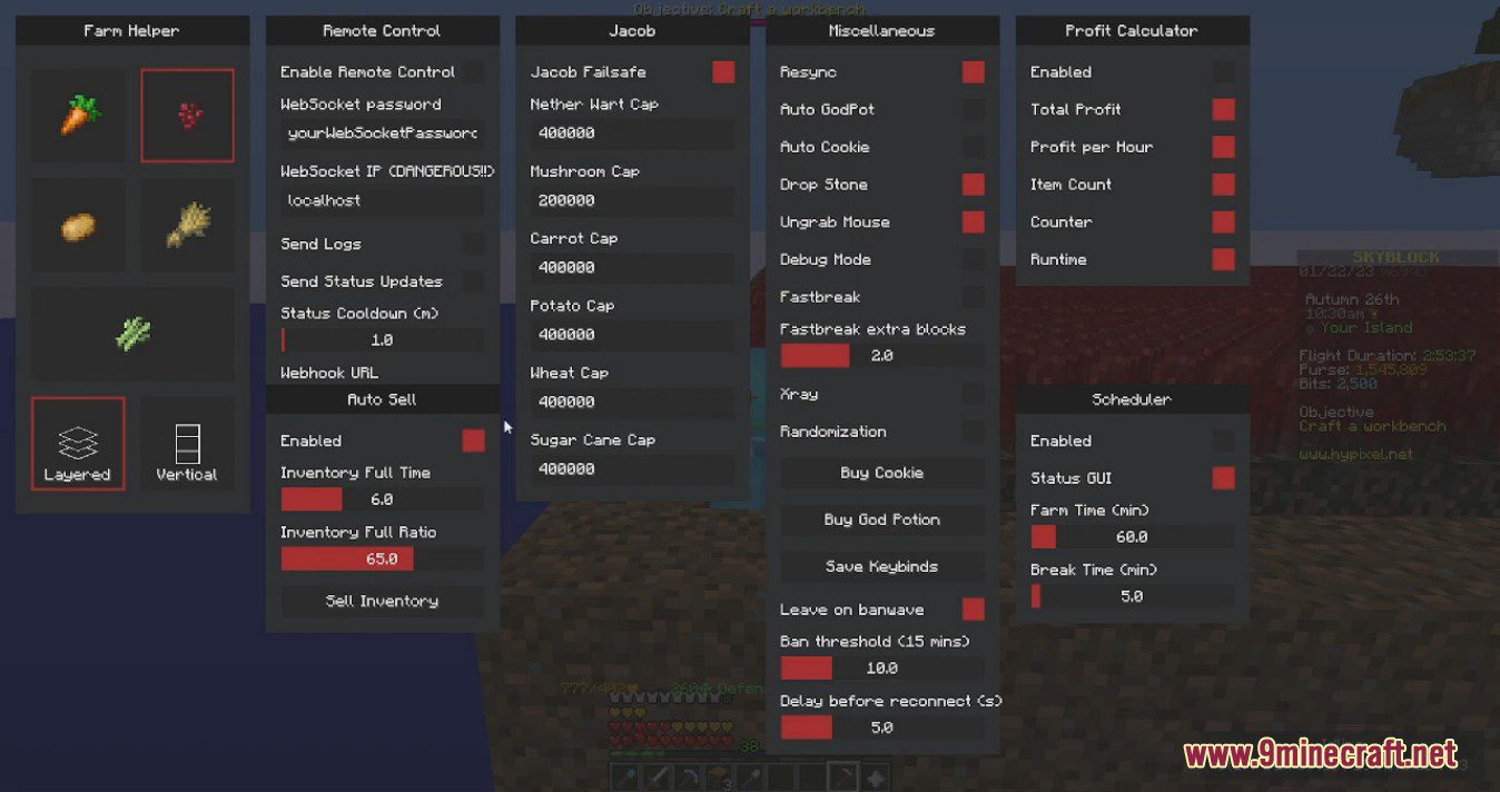 Farm Helper Mod - 1Minecraft