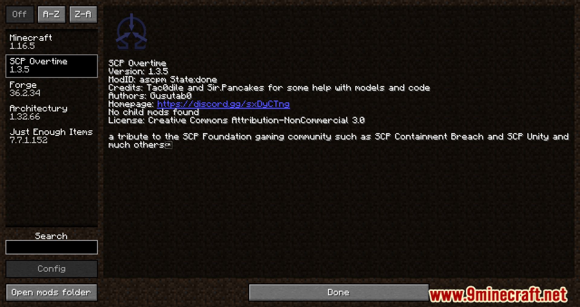 Scp Overtime Mod - 1Minecraft