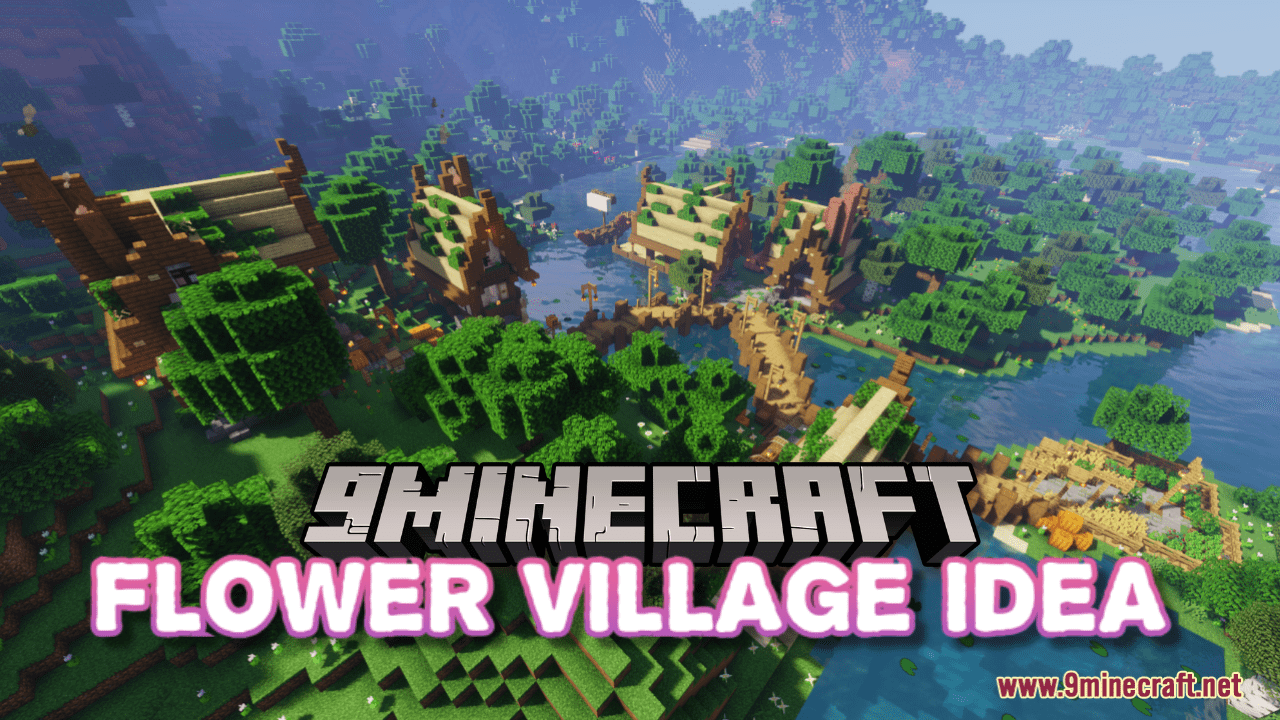 Flower Village Idea Map - 1Minecraft