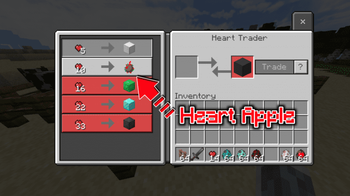 Minecraft But You Can Trade Mob Hearts Addon Mcpe - 1Minecraft