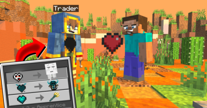 Minecraft But You Can Trade Mob Hearts Addon Mcpe - 1Minecraft