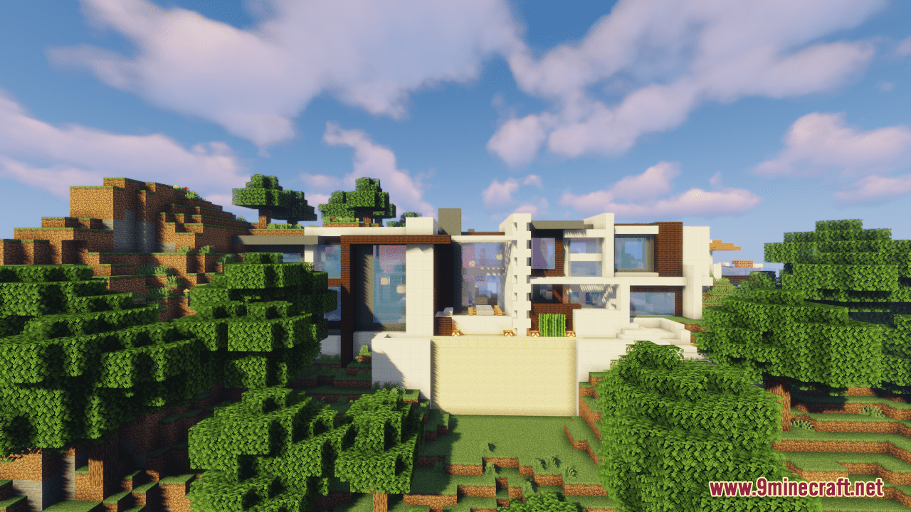 Modern Redstone Smart House Map - 1Minecraft