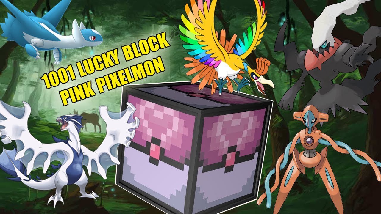 Pink Pixelmon Lucky Block Mod - 1Minecraft