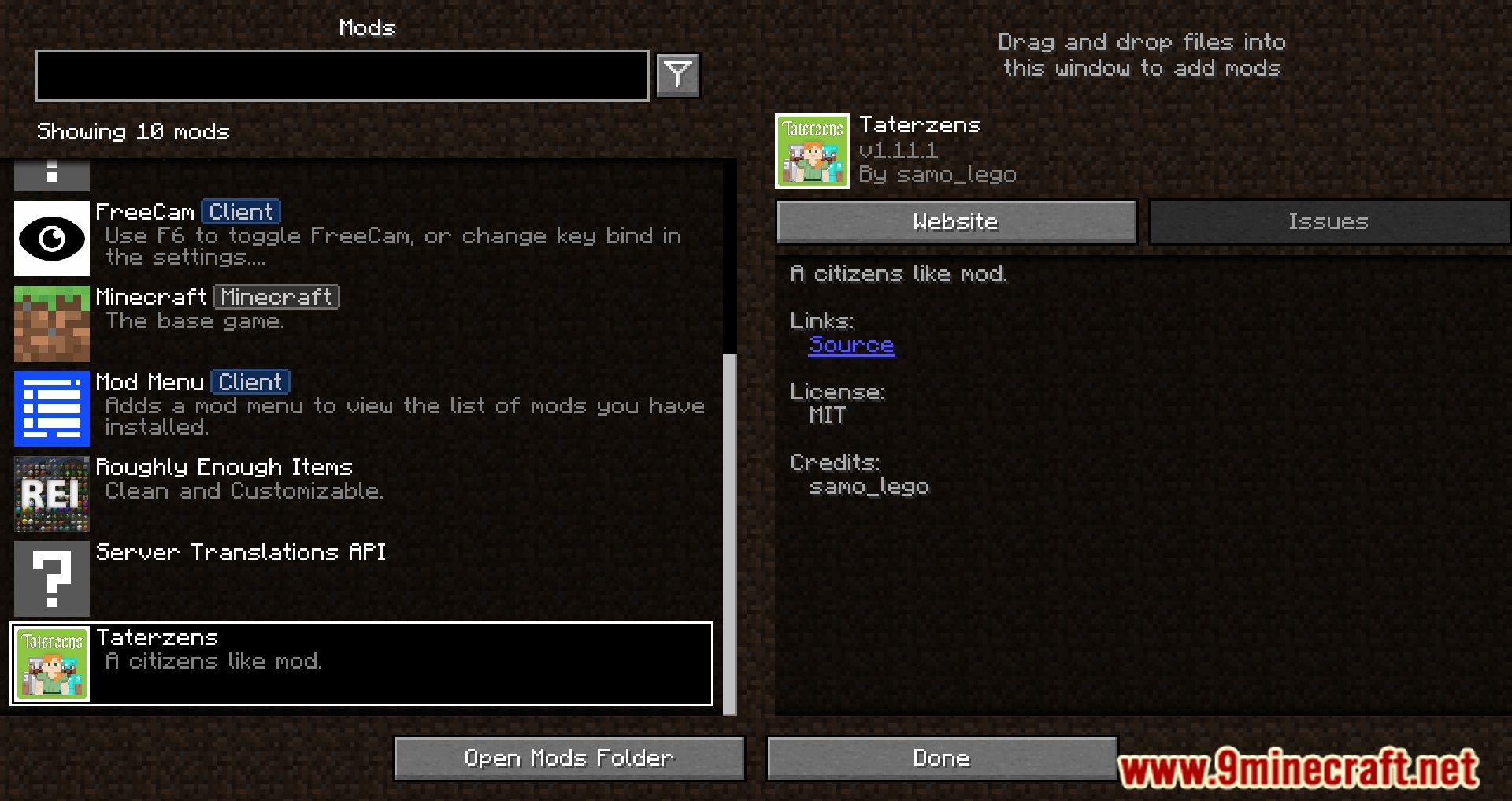 Taterzens Mod - 1Minecraft