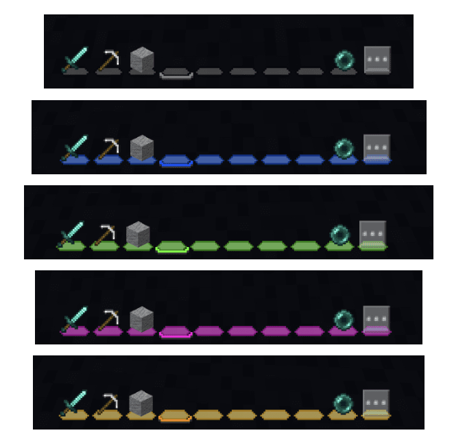 Rgb Hotbars Texture Pack Mcpe - 1Minecraft