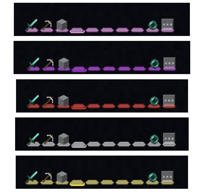 Rgb Hotbars Texture Pack Mcpe - 1Minecraft