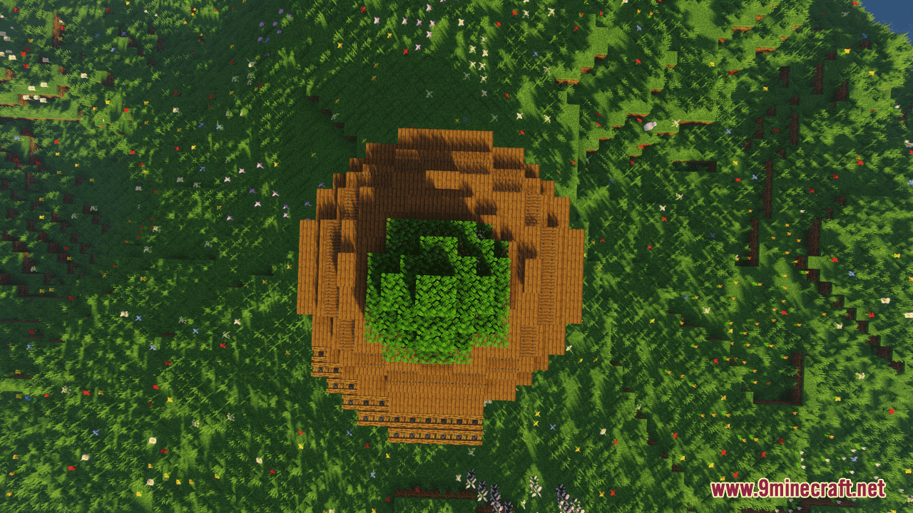A Circular Treehouse Map - 1Minecraft