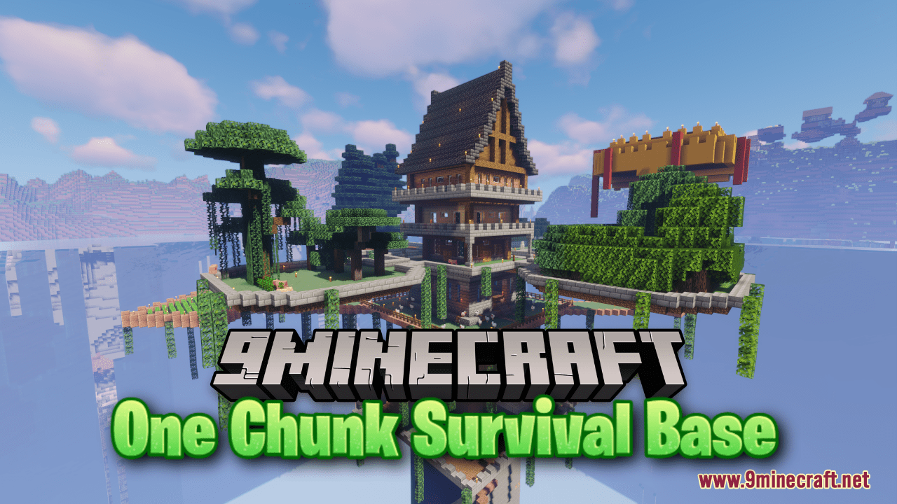 One Chunk Survival Base Map - 1Minecraft