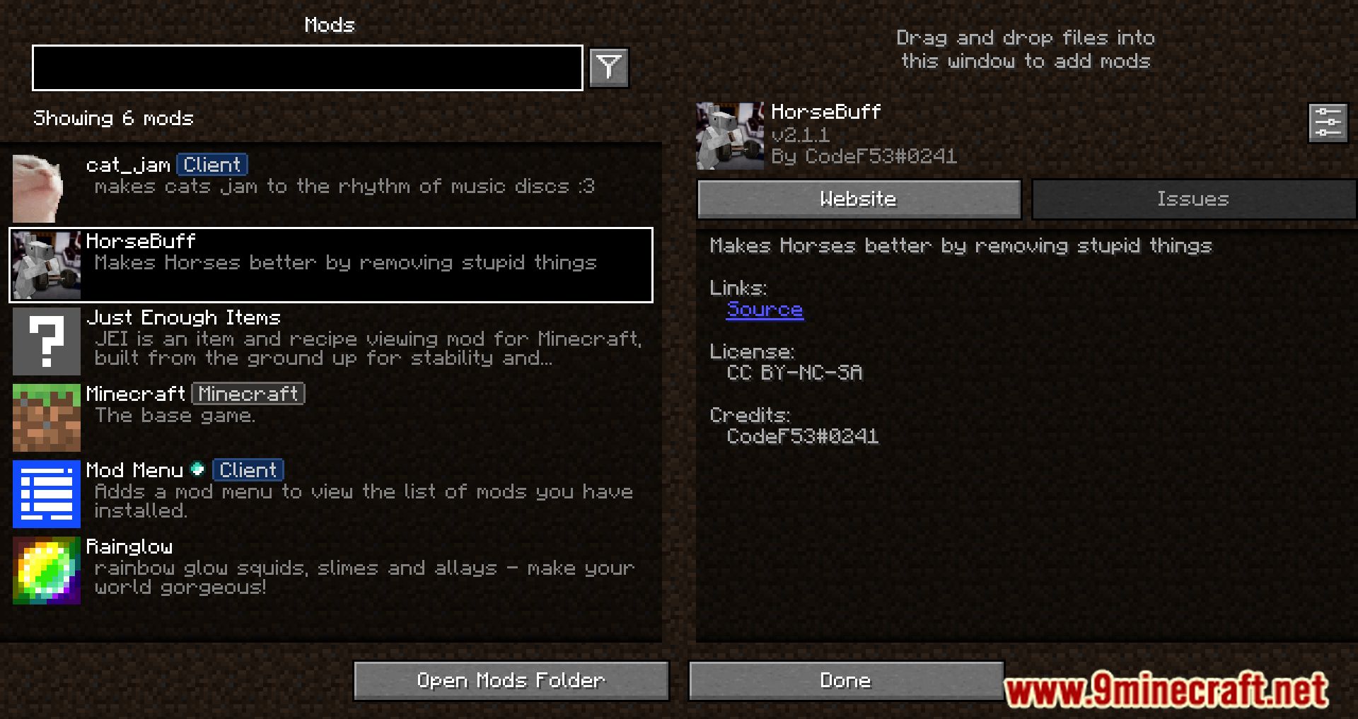 Horse Buff Mod - 1Minecraft