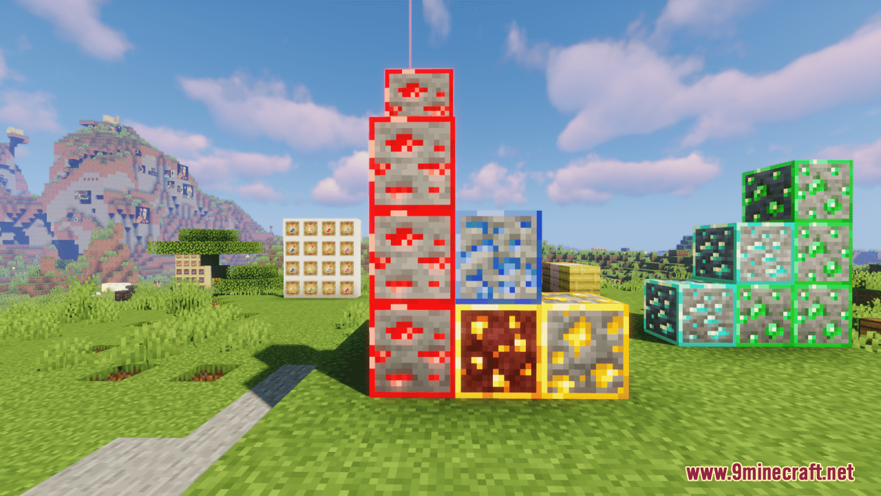 Emissive Ore Outlines Resource Pack - 1Minecraft