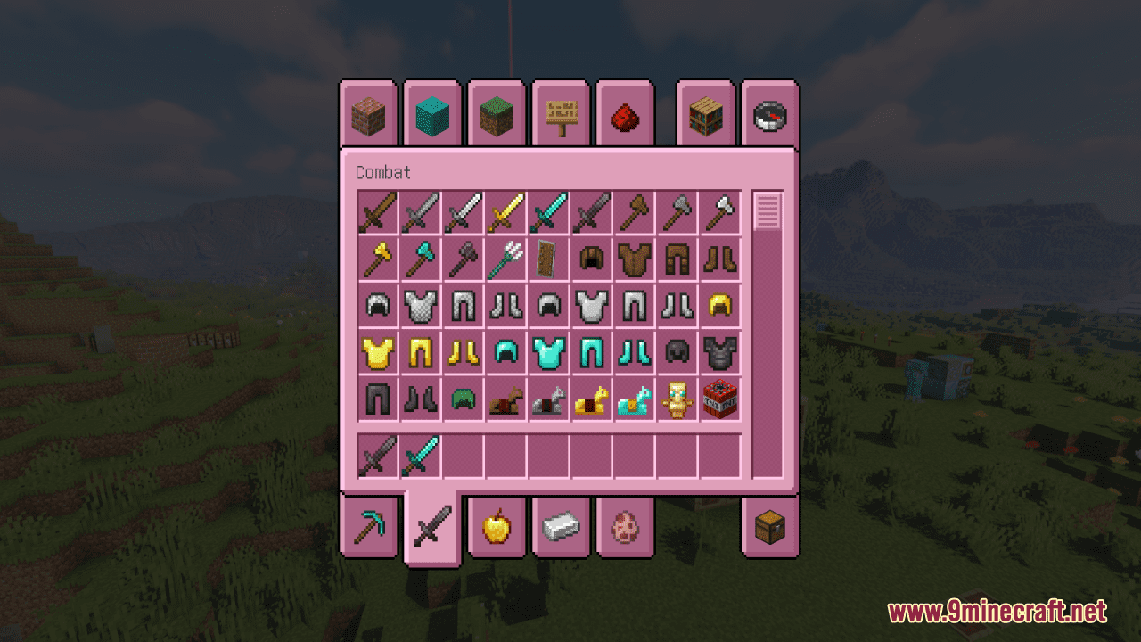 Pink Gui Bunny Hud Resource Pack - 1Minecraft