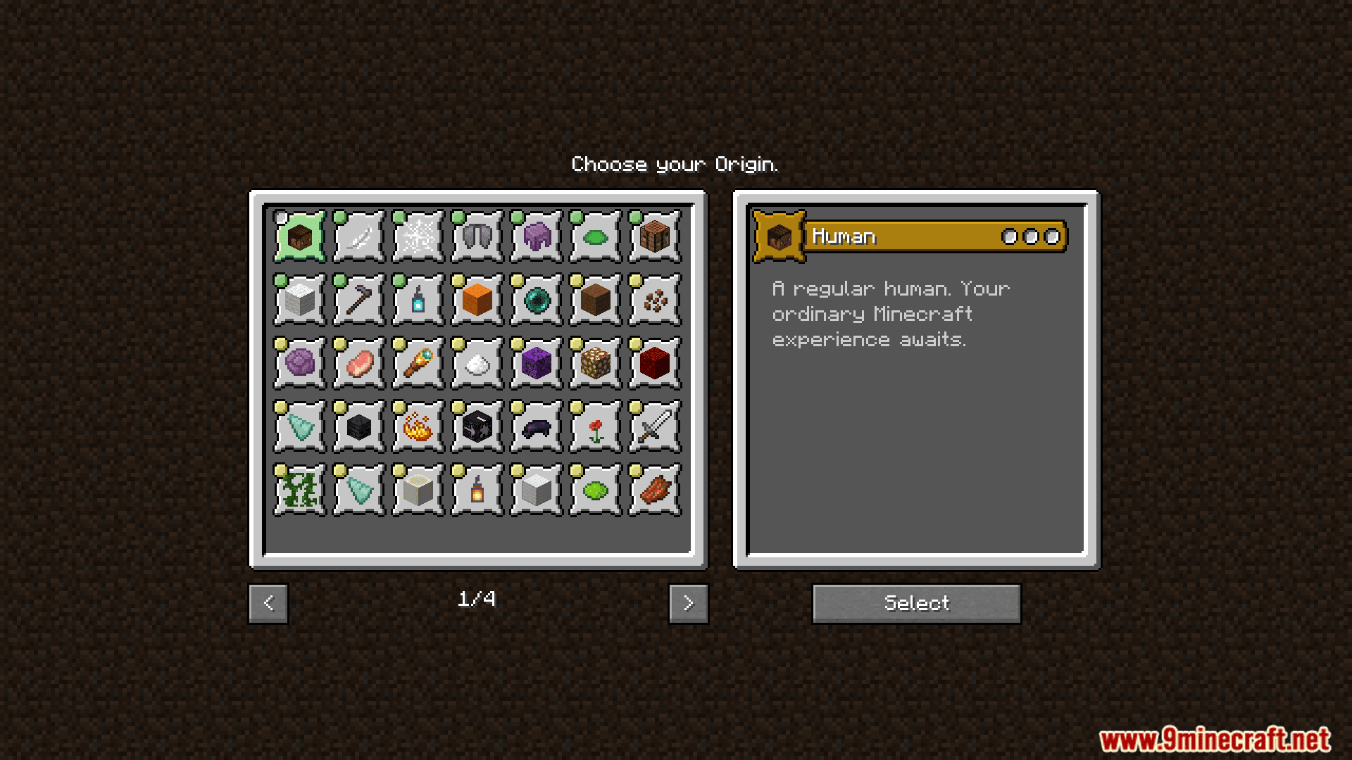 Alternate Origin Gui Mod - 1Minecraft